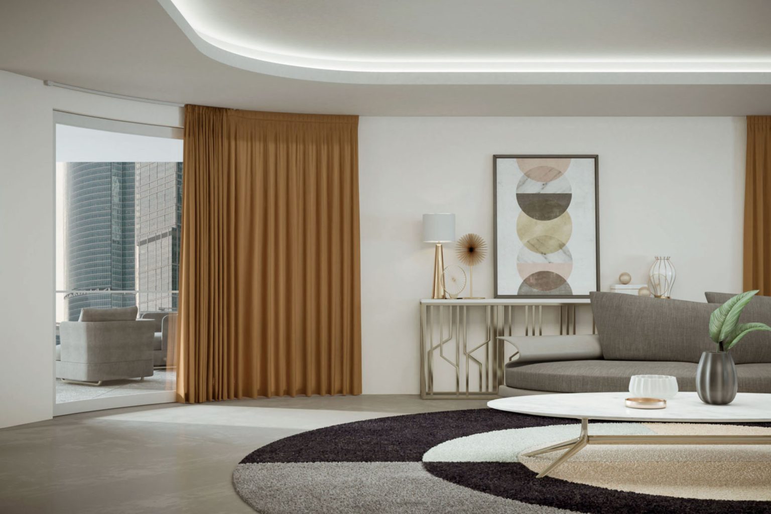 Curtains with slides - Mottura