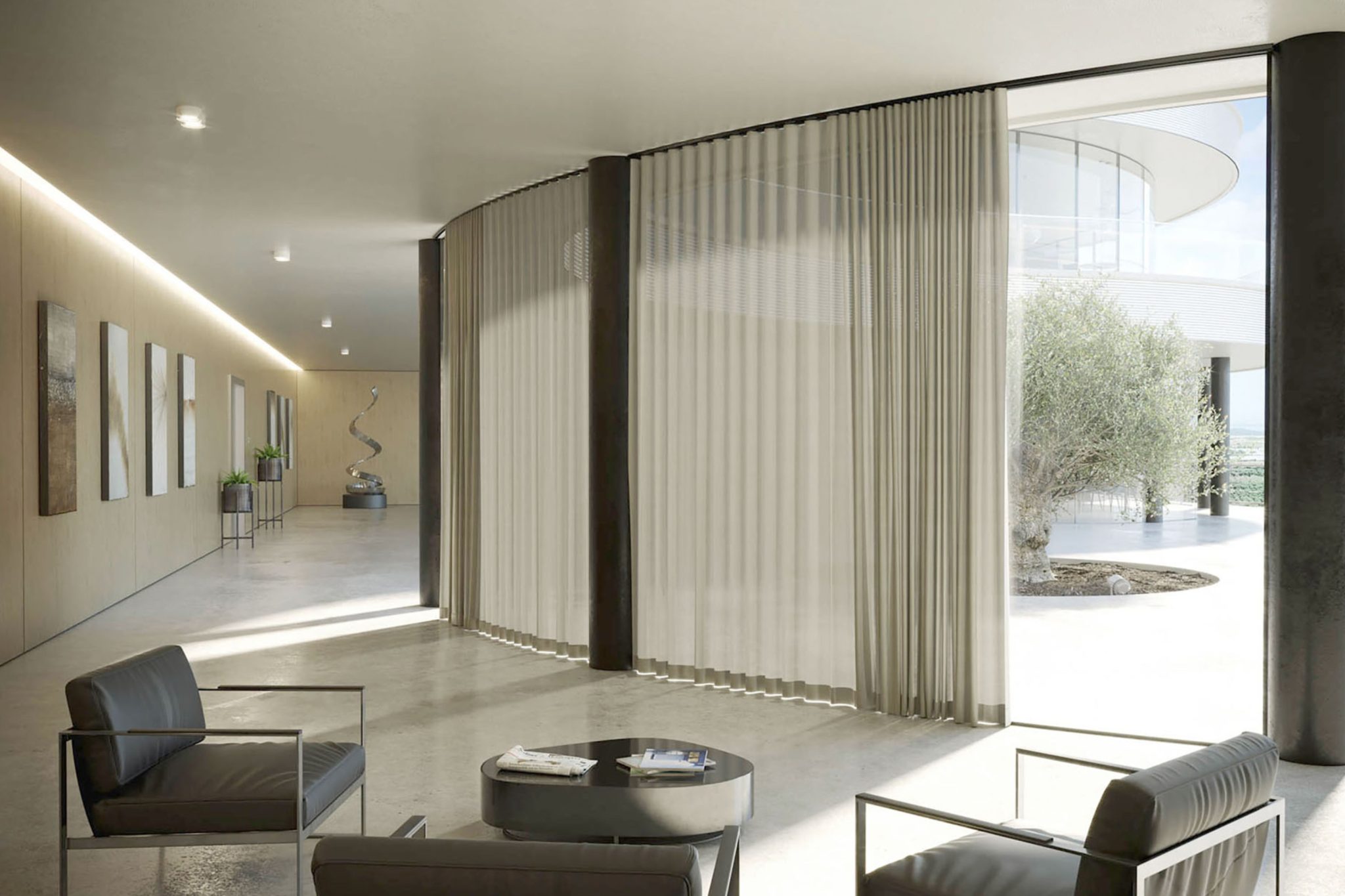 Curtains with slides - Mottura