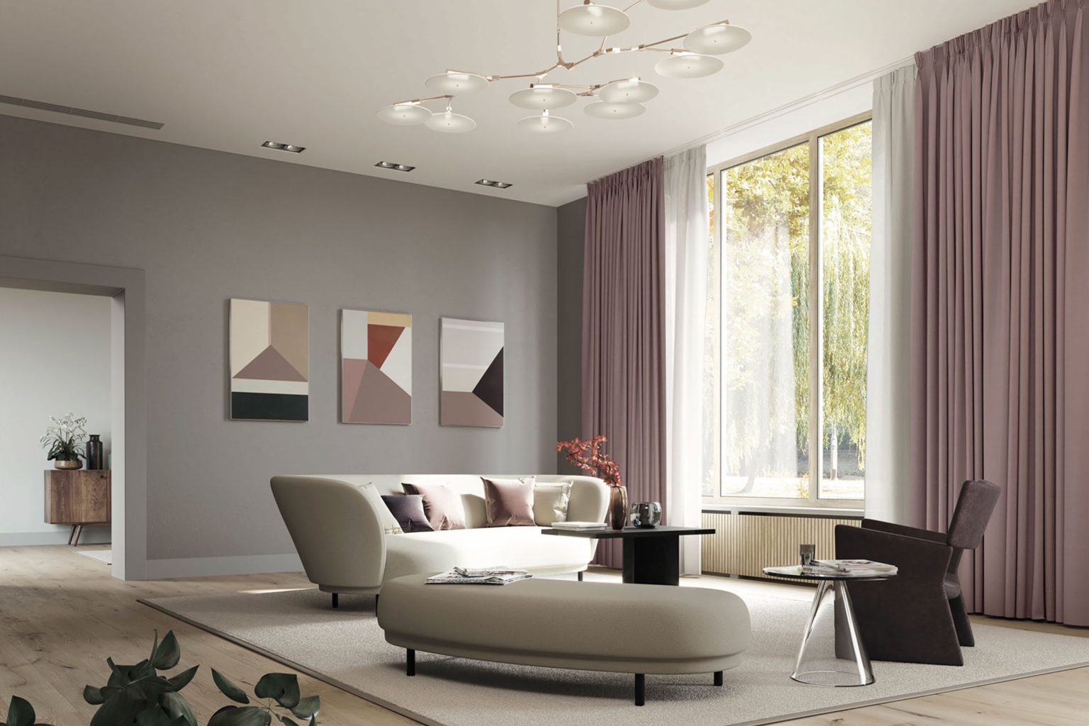 Curtains with slides - Mottura